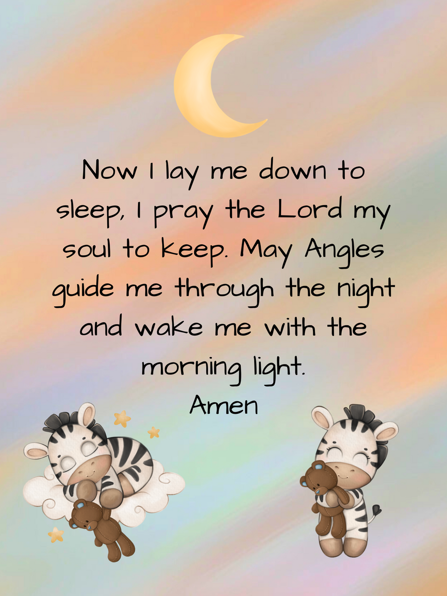 Children's Night time Prayer Canvas – Simply Kali