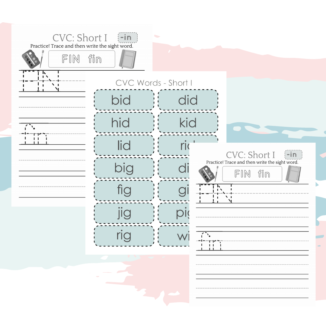 Kids Tracing Practice Worksheets- I Sound – Simply Kali