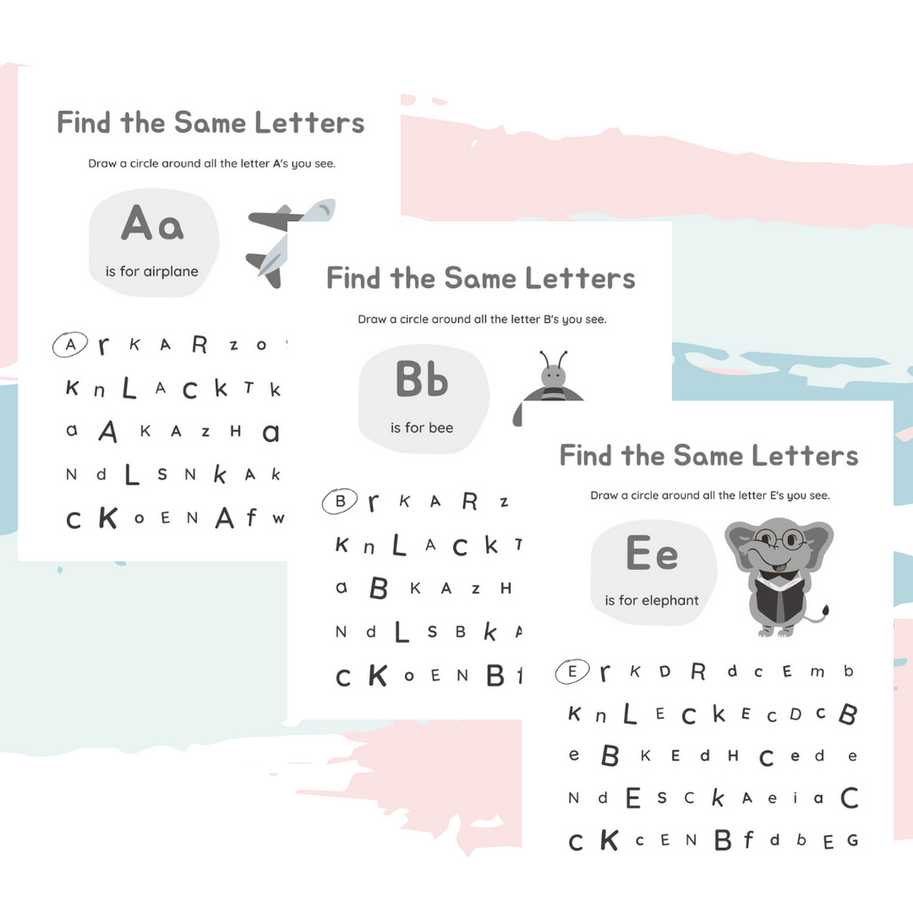 Spot the Letters Worksheets – Simply Kali
